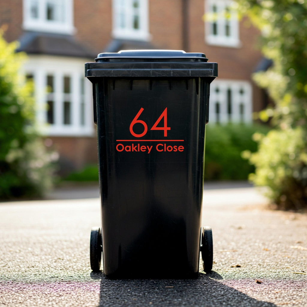 Custom Wheelie Bin Stickers | Modern Font – Capital Letter Signs