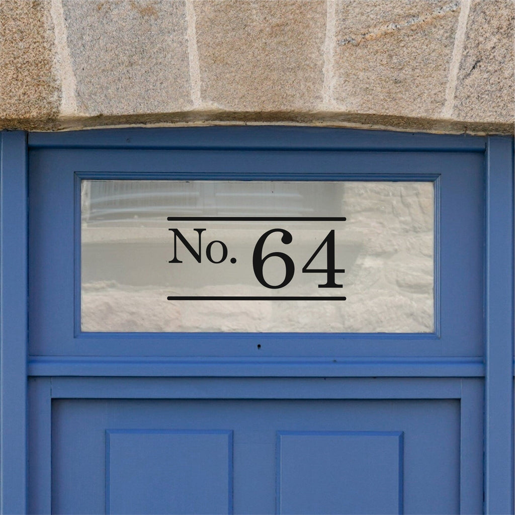 Personalised Door Number Stickers | Traditional Design – Capital Letter ...