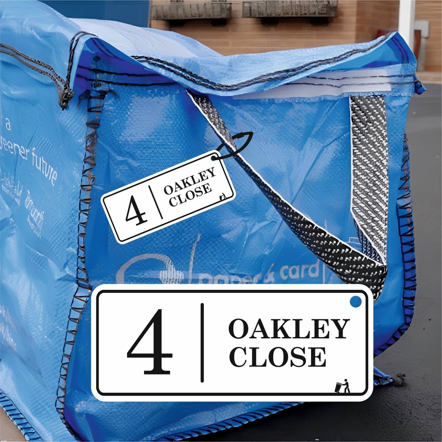 Traditional Recycling Bag Tags | Council Bin Tag – Capital Letter Signs